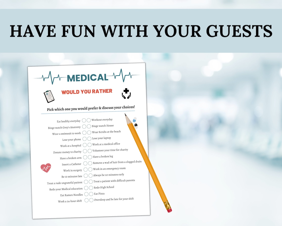 Medical Games Bundle for Nurse Doctormedical Party - Etsy
