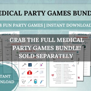 Medical Think Fast Gameprintable Medical Game Doctor Nurse - Etsy