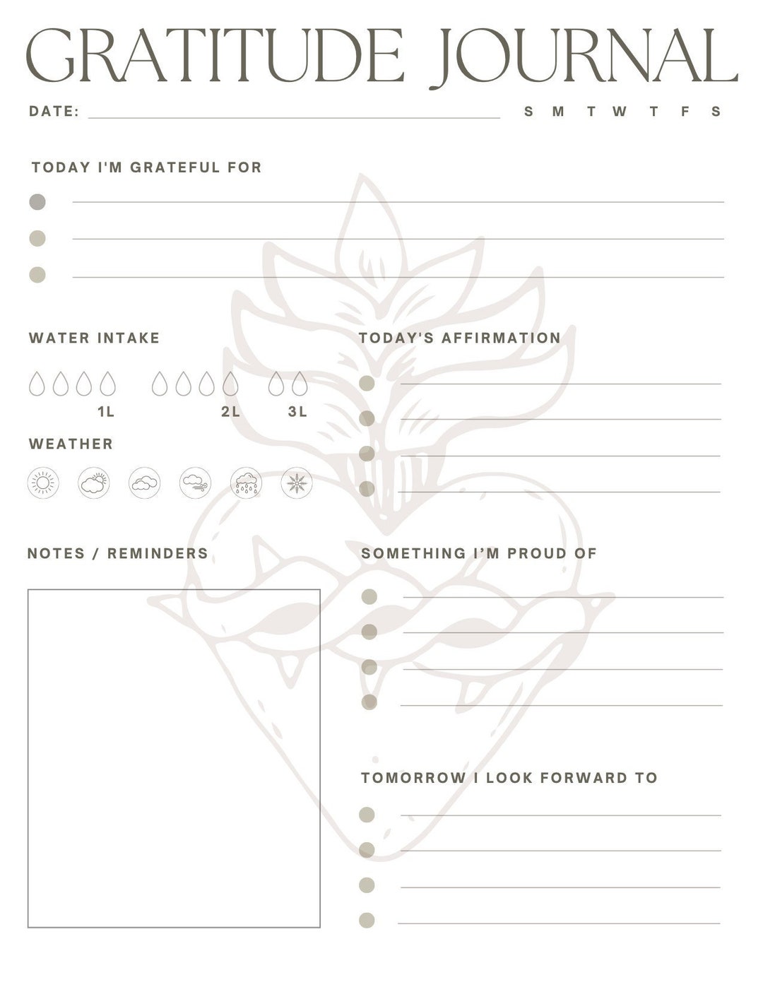 Latino Heart Gratitude Journal - Etsy