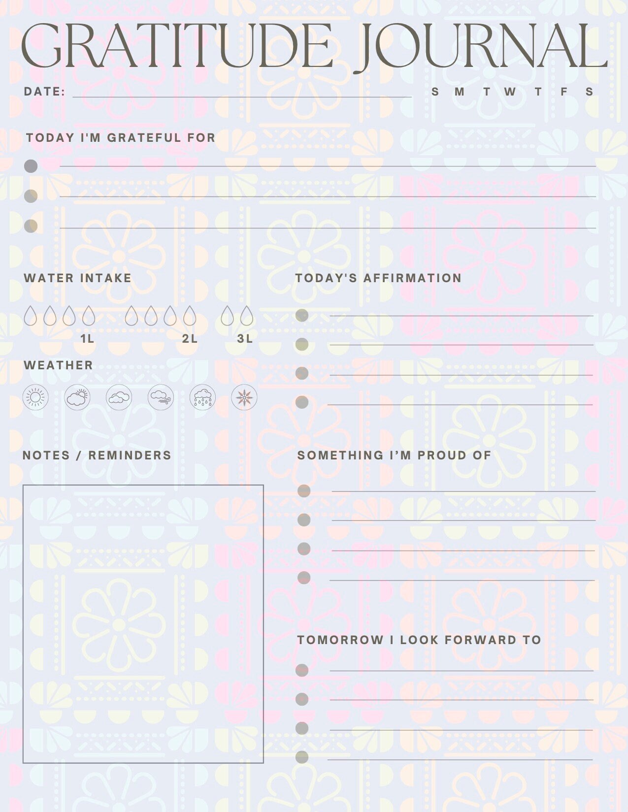 Latino Gratitude Journal Tracker - Etsy