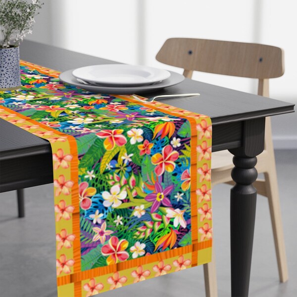 Hawaiian Table Runner - Etsy