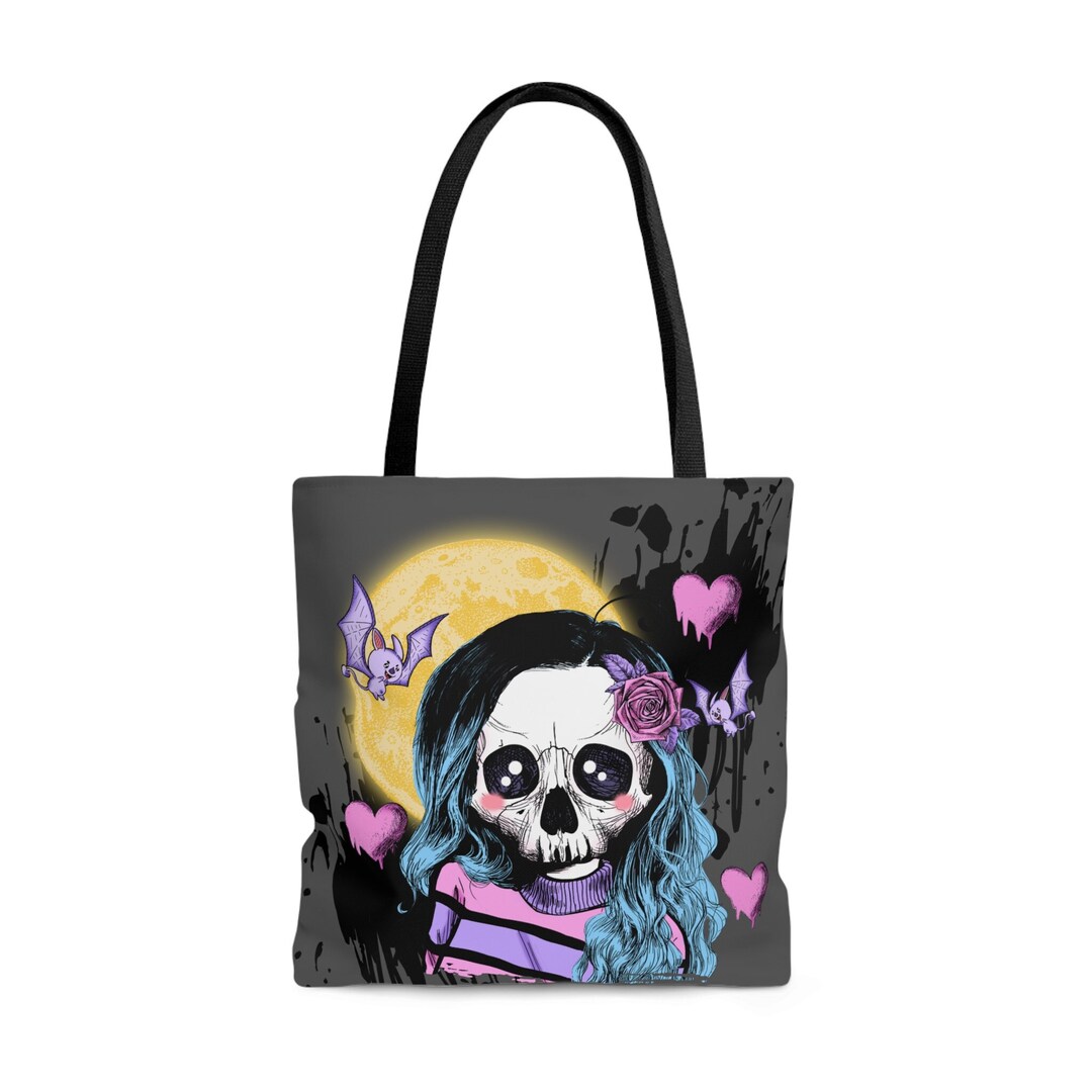Pastel Goth Tote Bag for Women Skull Tote Bag Gothic Gift for Her Emo ...