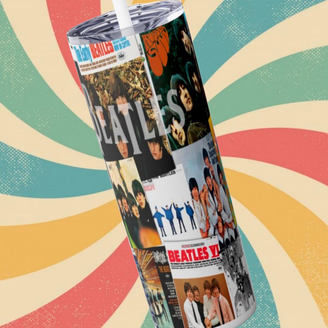 Beatles Skinny Tumbler 20 Oz, 70s Gift for Grandpa, Stainless Steel ...