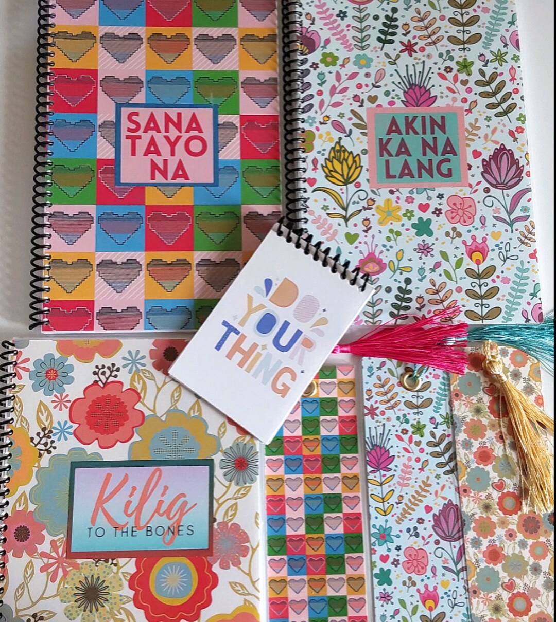 Filipino Hugot Spiral Notebook Pack of 3, Stationery Set Matching ...
