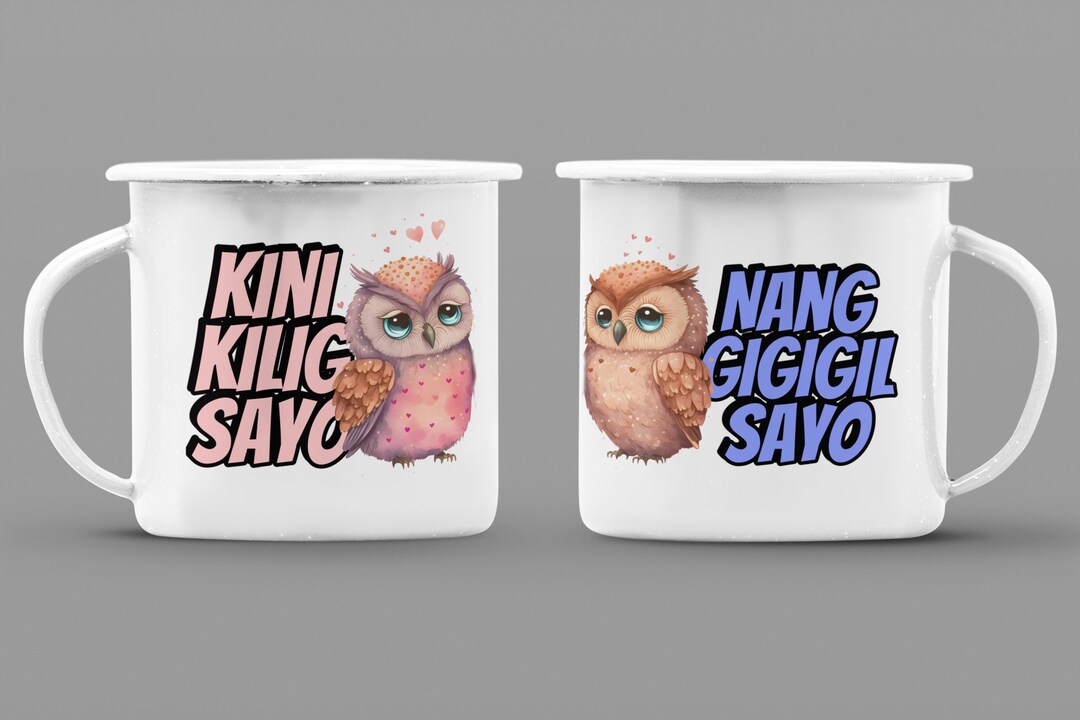 Filipino Enamel Mug Set of 2 Pinoy Coffee Mug Filipino Gifts for ...