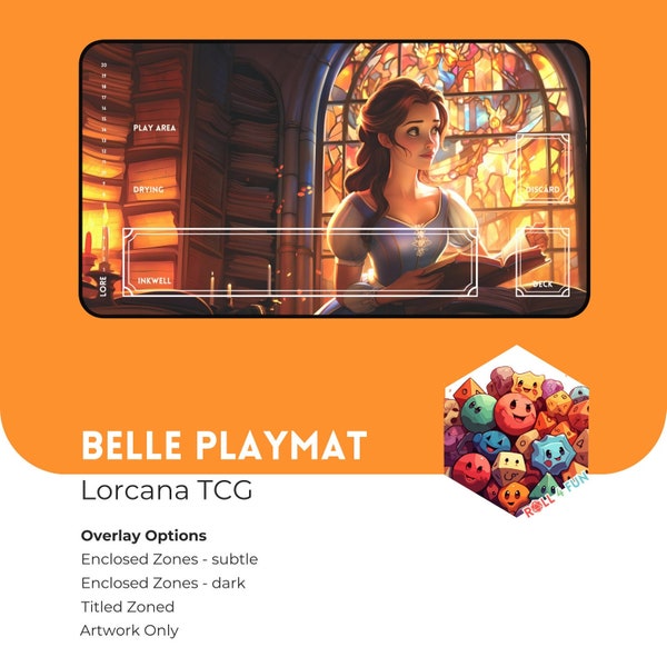 Lorcana Playmat Belle - Etsy