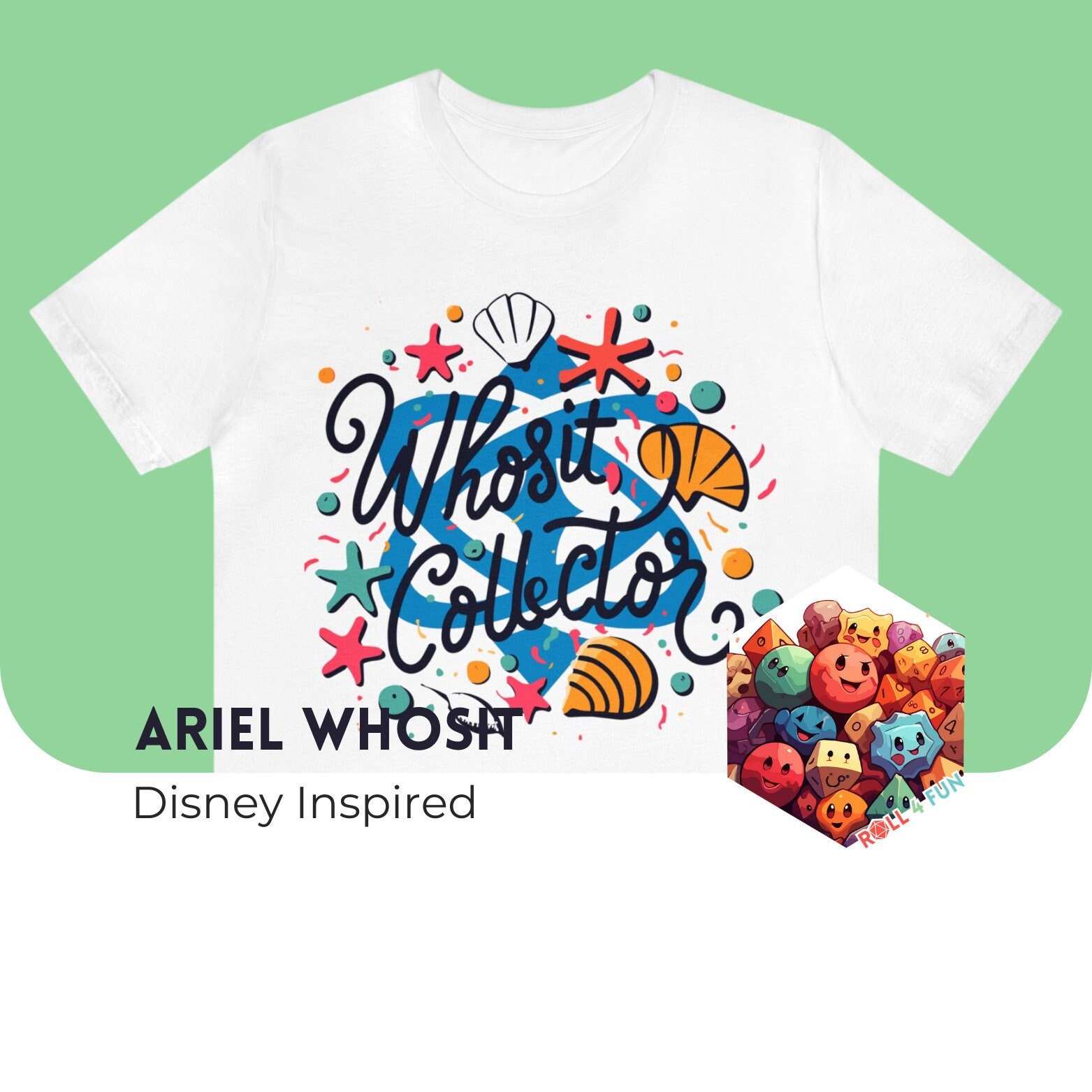 Whosit Collector Ariel Inspired Lorcana Sapphire Ink T-shirt - Etsy