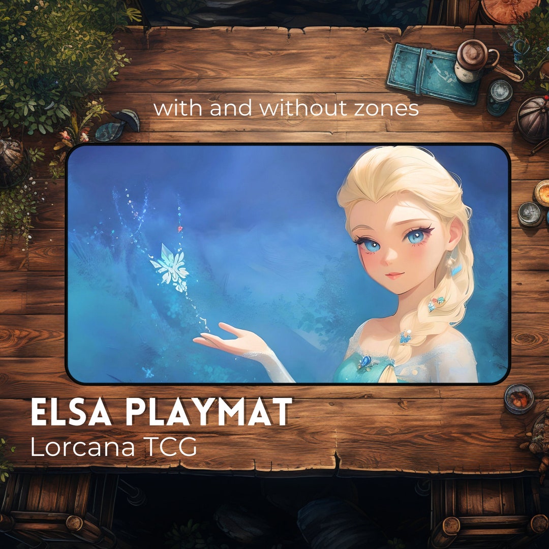 Enchanting Elsa Game Mat for Lorcana Card Game Lovely TCG Playmat/ Desk ...