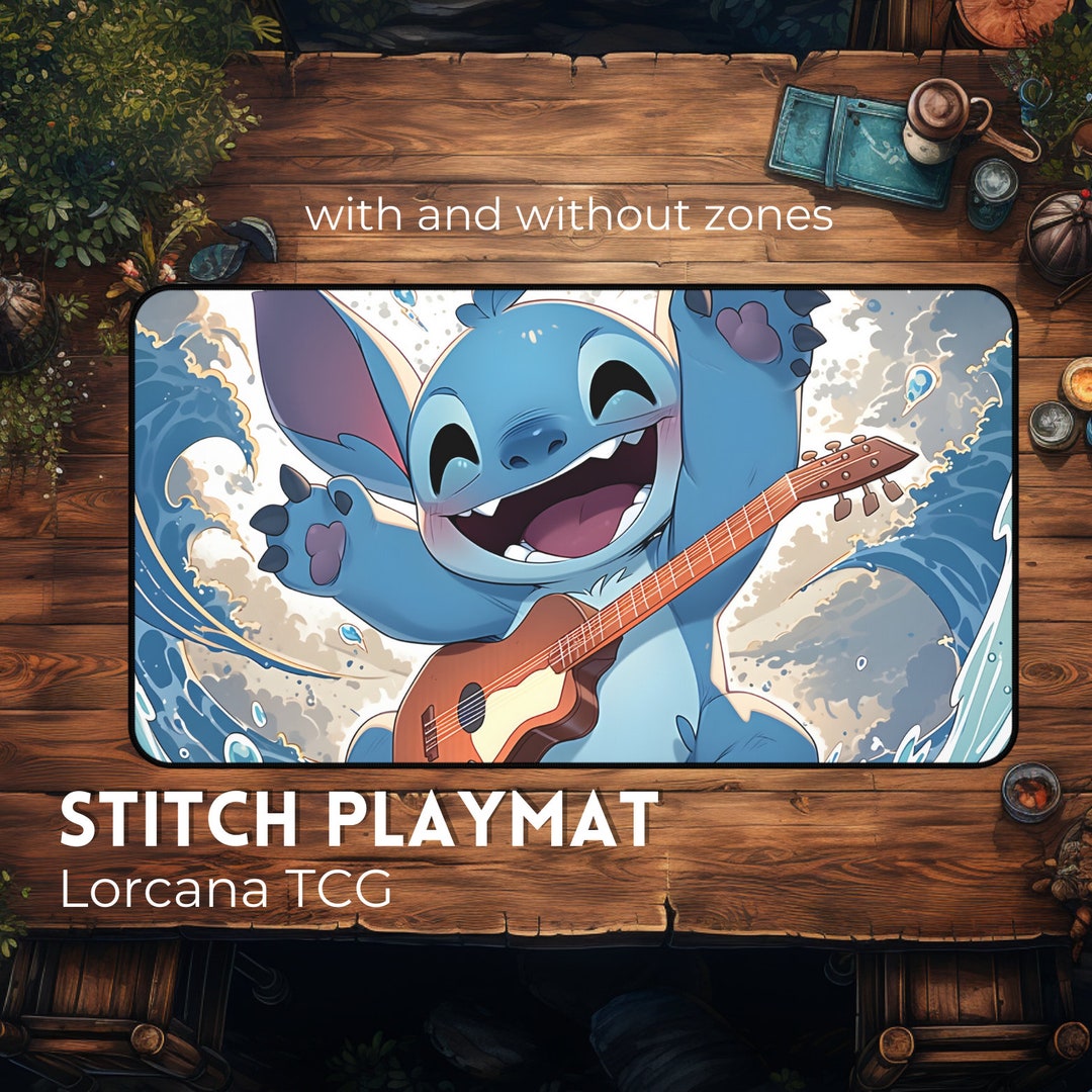 Adorable Rocker Stitch Playmat for Lorcana the Card Game Choose With or ...