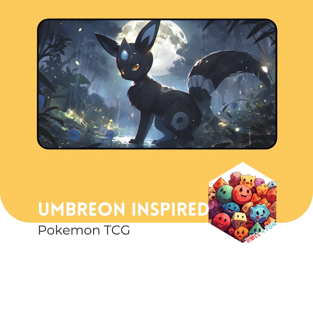 Pokemon Inspired Umbreon by the Moonlight Playmat for Pokemon: - Etsy