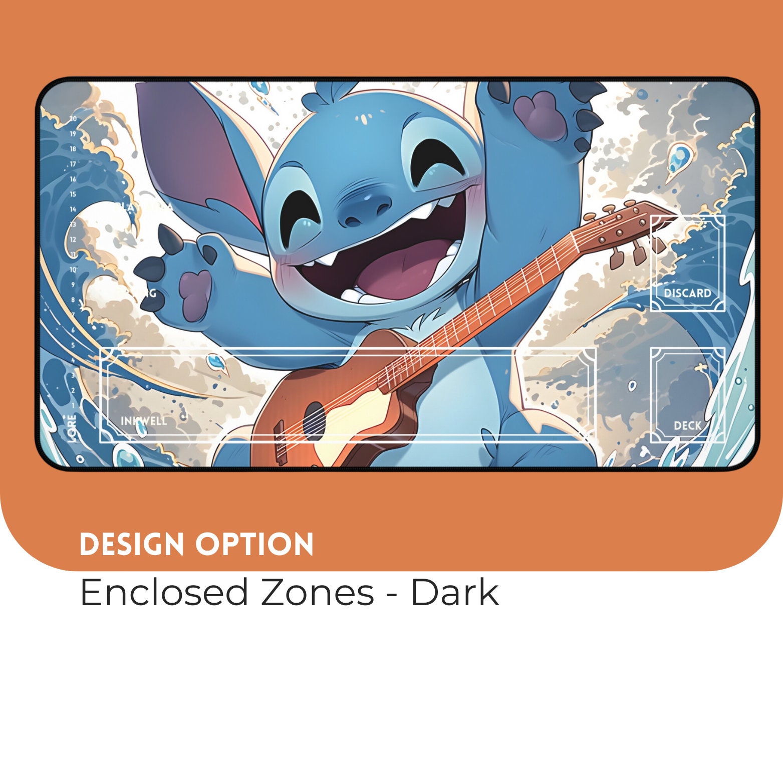 Adorable Rocker Stitch Playmat for Lorcana the Card Game Choose With or ...