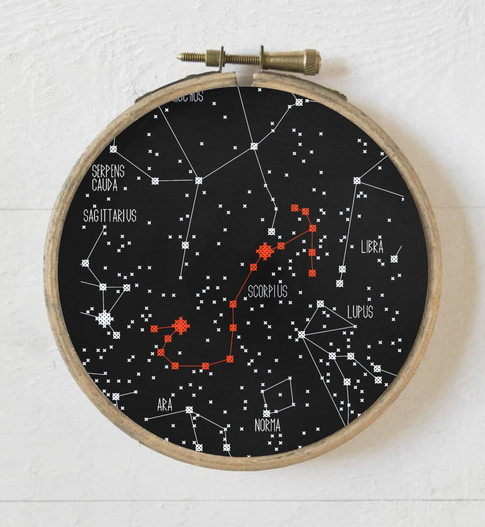 Scorpius Constellation Star Map, Cross Stitch Pattern, Beginner ...