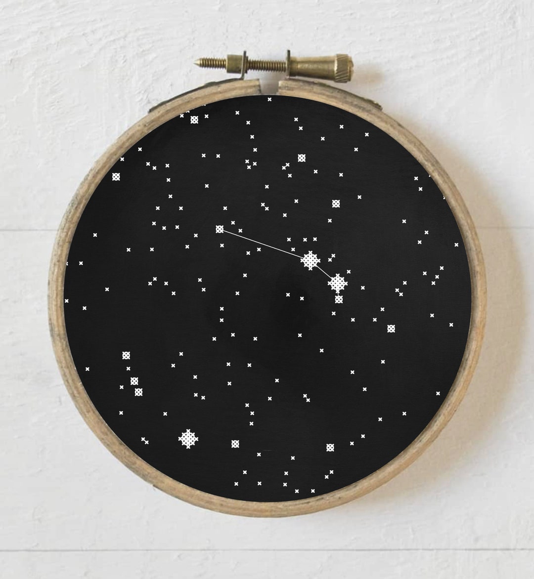 Aries Constellation, Cross Stitch Pattern, Beginner Needlepoint Chart ...