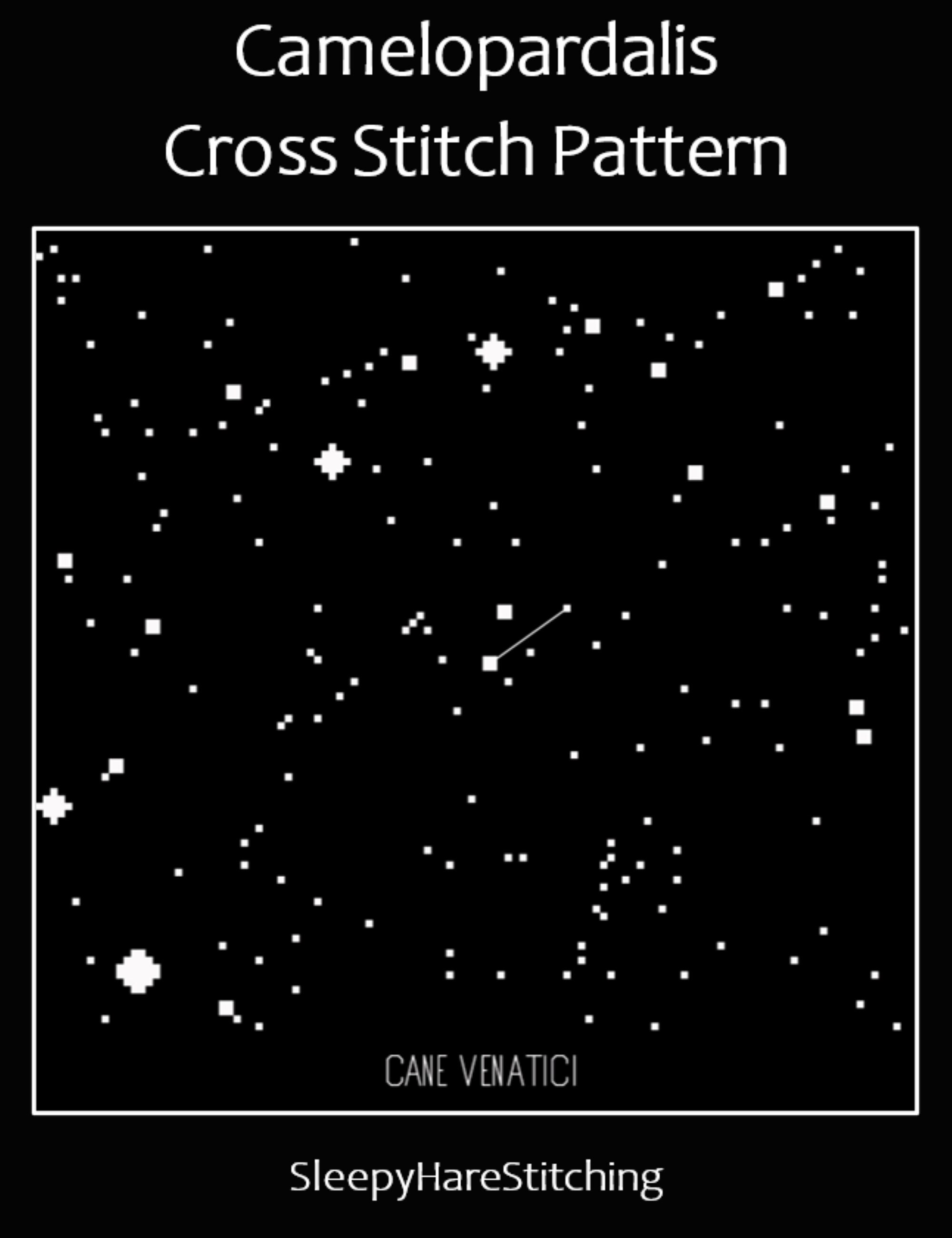 Canes Venatici Constellation, Cross Stitch Pattern, Beginner ...