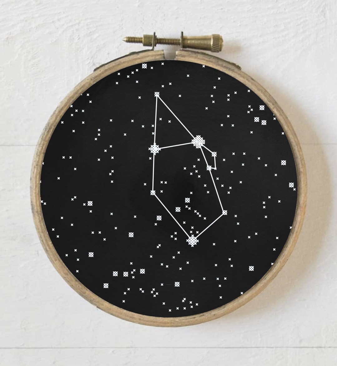 Auriga Constellation, Cross Stitch Pattern, Beginner Needlepoint Chart, Easy Embroidery ...