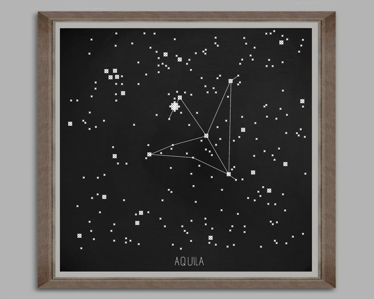 Aquila Constellation, Cross Stitch Pattern, Beginner Needlepoint Chart ...