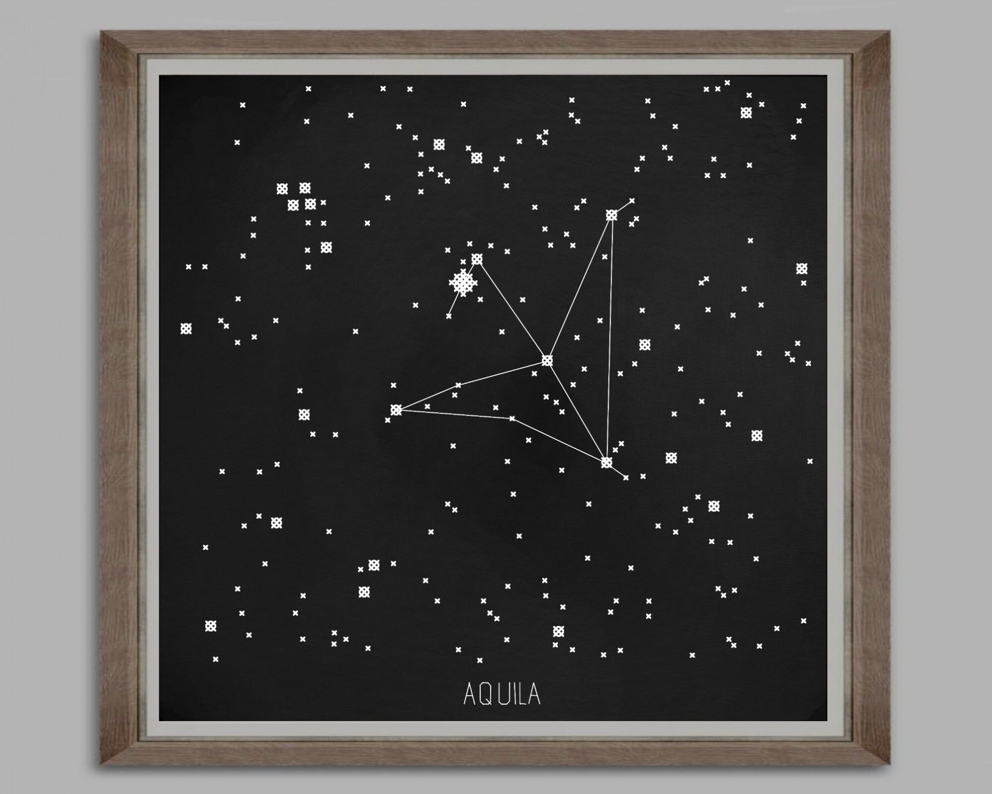 Aquila Constellation, Cross Stitch Pattern, Beginner Needlepoint Chart ...