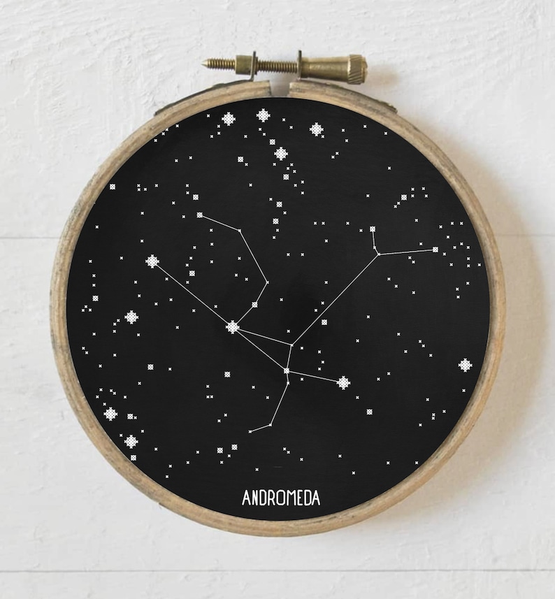 Andromeda Constellation Cross Stitch Pattern, Beginner Needlepoint ...