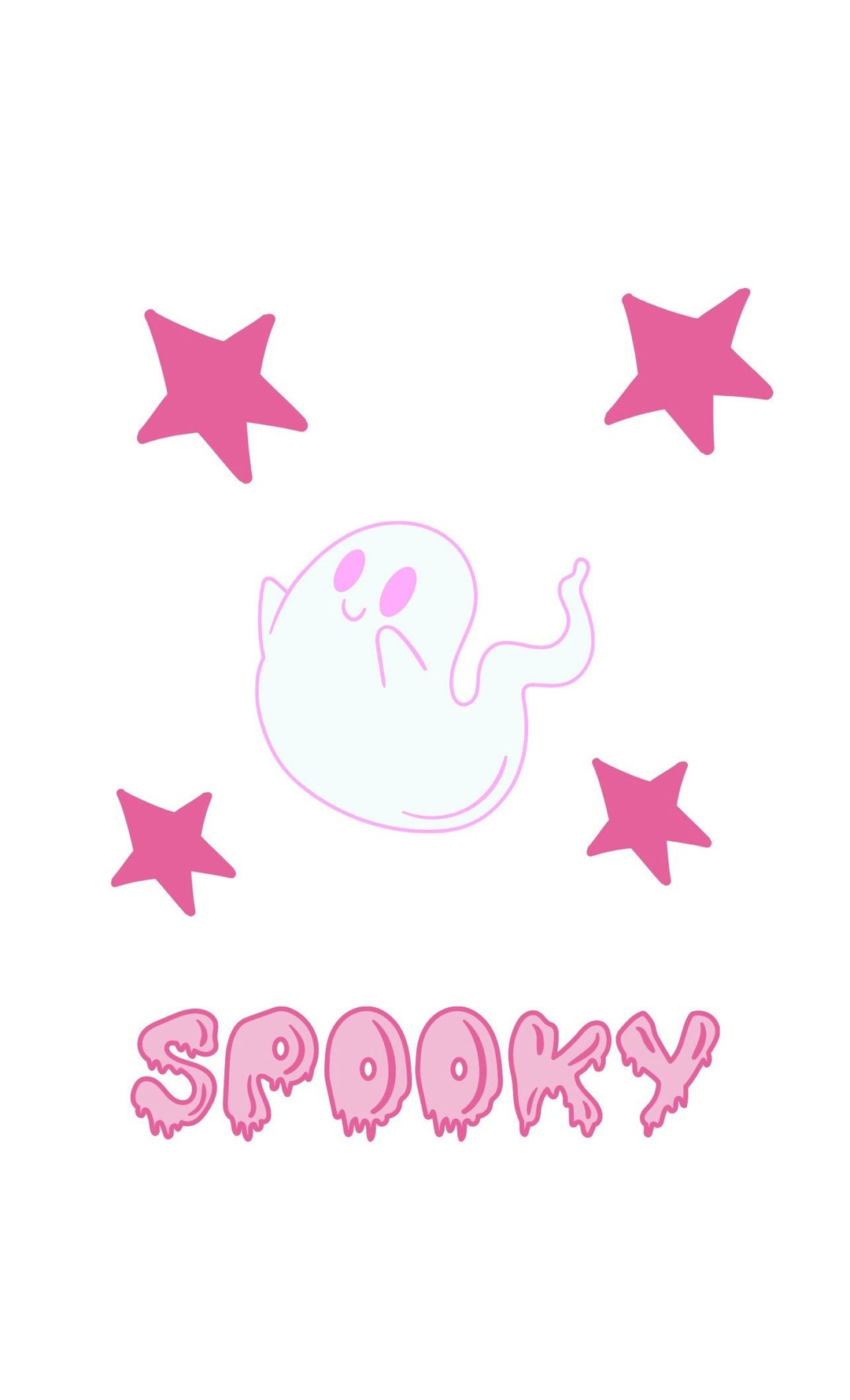 Pink Spooky Ghost Digital Download Pink Ghost Clipart - Etsy