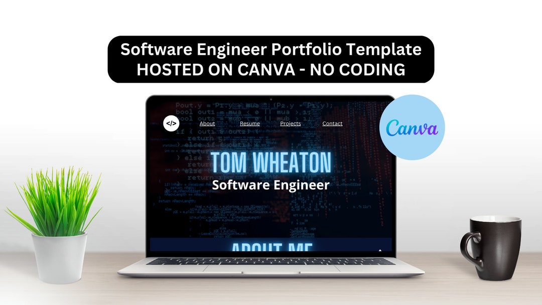 Software Engineer | Portfolio Website | Digital Download | Requires a ...