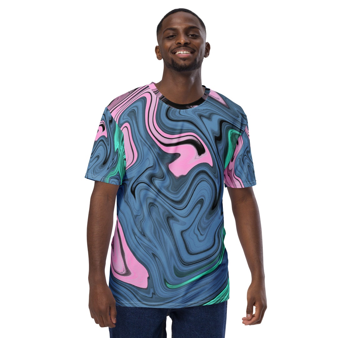 All-over Print | Abstract Art #9 All-over Design T-shirt | Pastel | Men ...