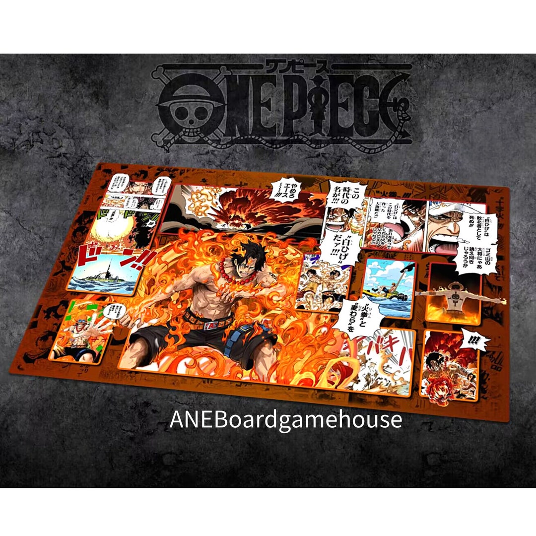 Boardgame One Piece TCG Luffy Ace Perona Playmat, Custom One Piece ...