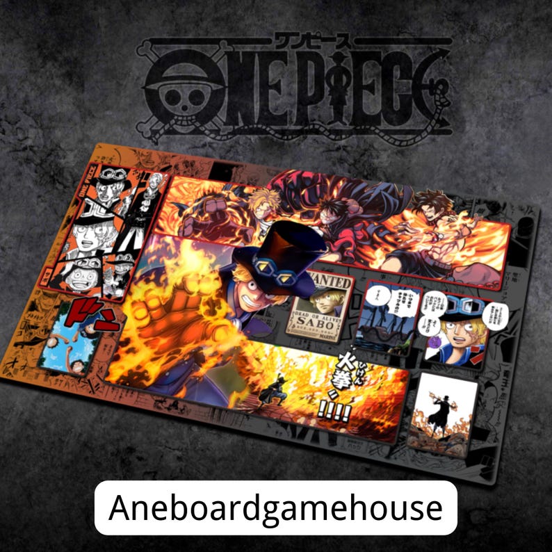 Boardgame- One Piece OPCG Luffy Playmat With Stitched Edges, Custom One ...