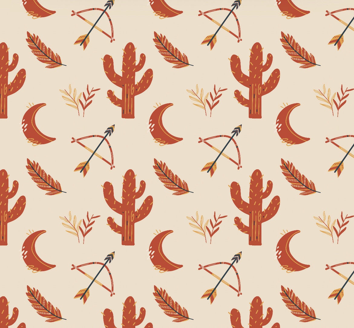 BOHO Desert Seamless PNG File 2 Background Colors - Etsy