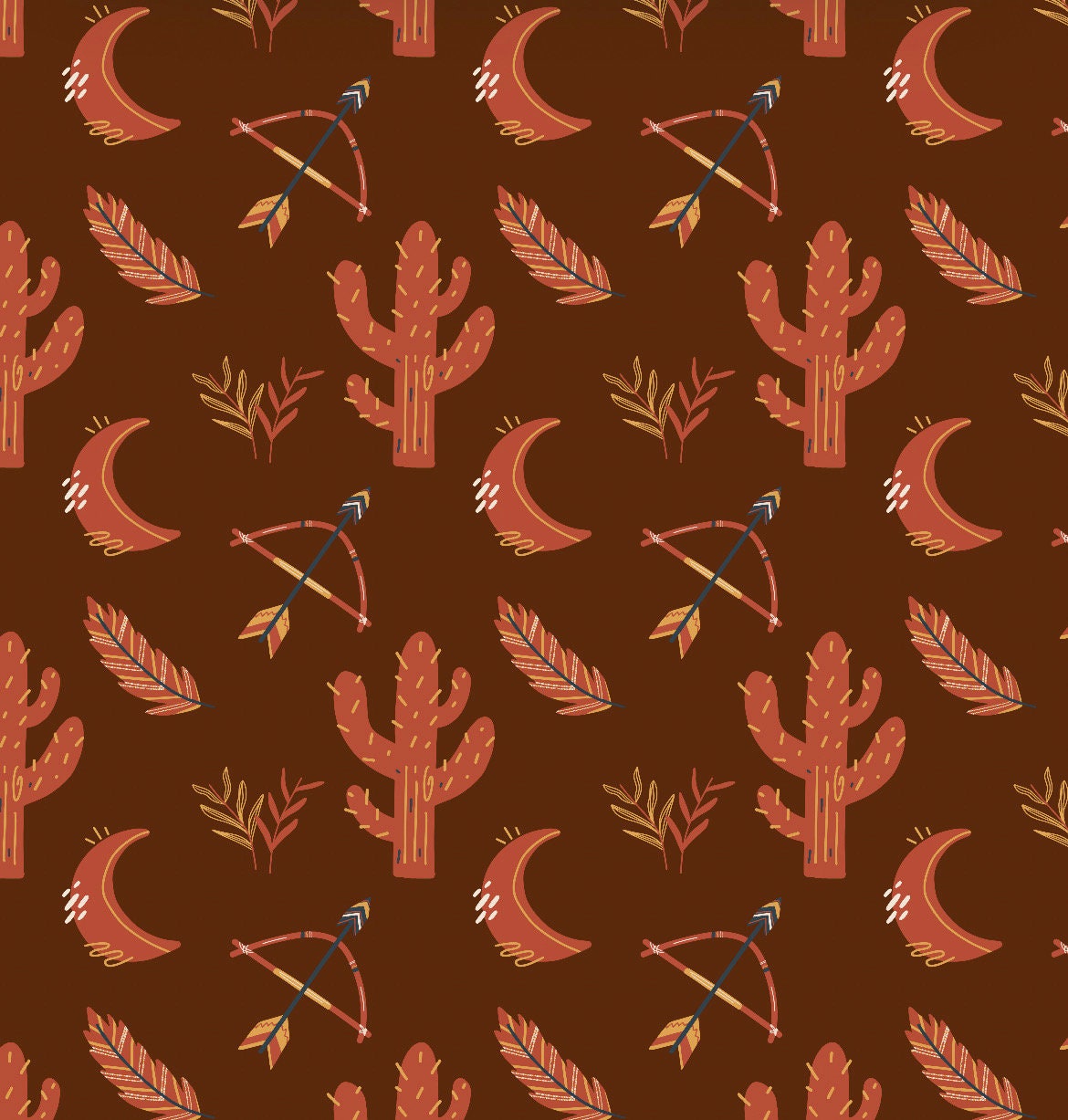 BOHO Desert Seamless PNG File 2 Background Colors - Etsy