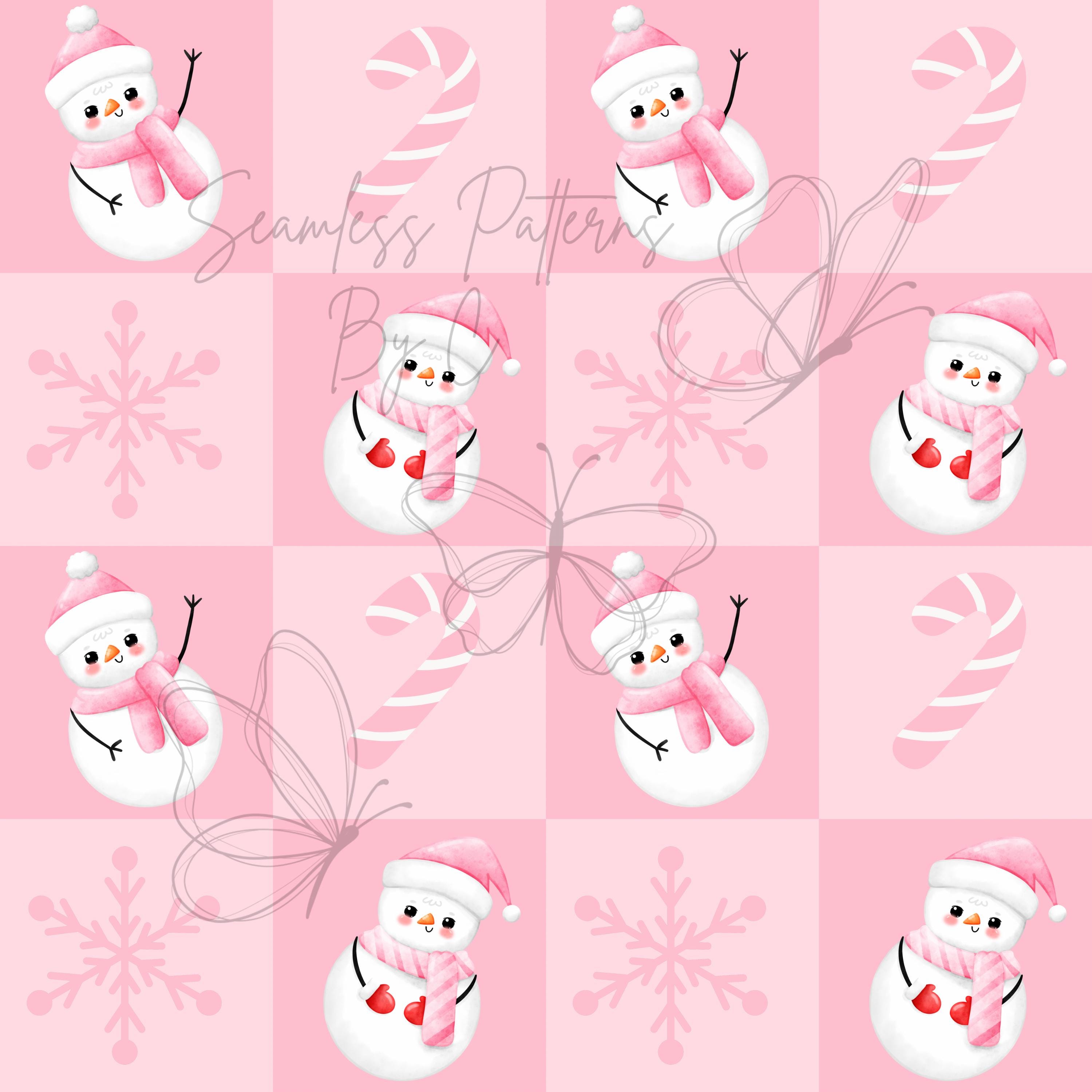 Pink Snow Seamless File, Pink Christmas Seamless Repeat Pattern - Etsy
