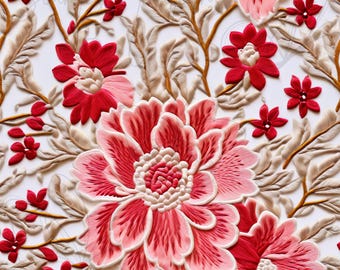 Embroidery Floral Seamless Pattern, Seamless Repeat, 300 Dpi, Seamless ...