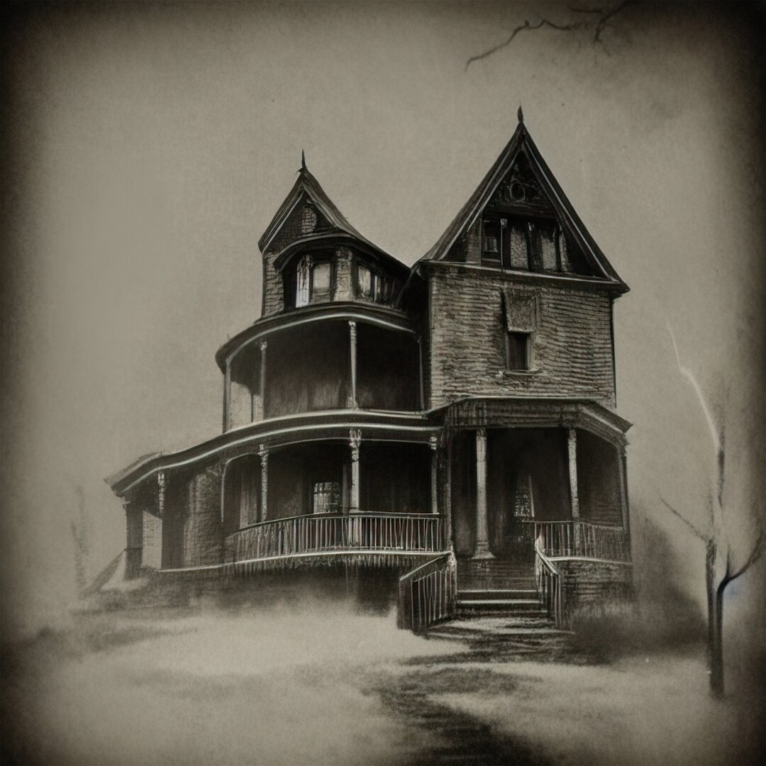 Victorian Scary Haunted House Printable Download - Etsy
