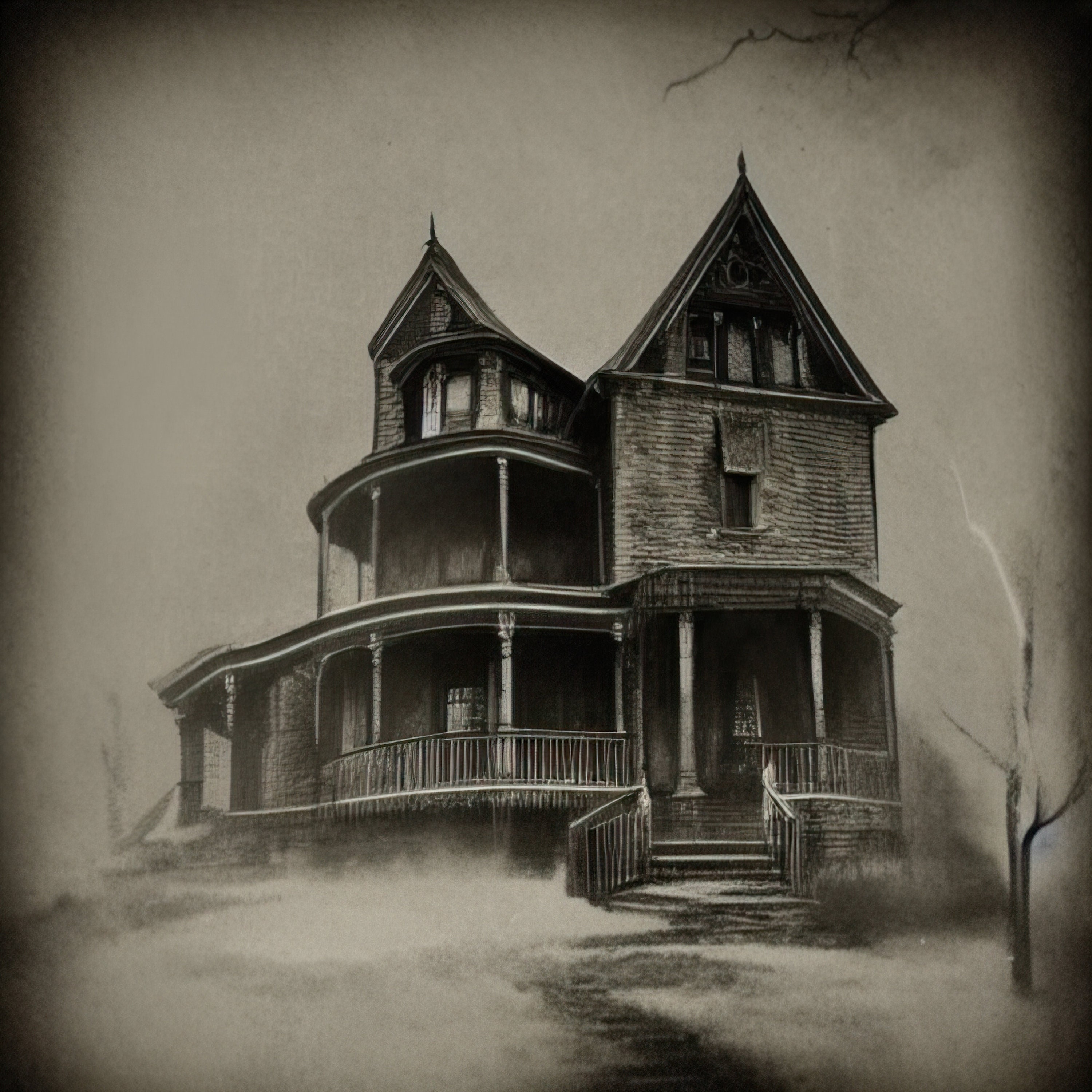Victorian Scary Haunted House Printable Download - Etsy