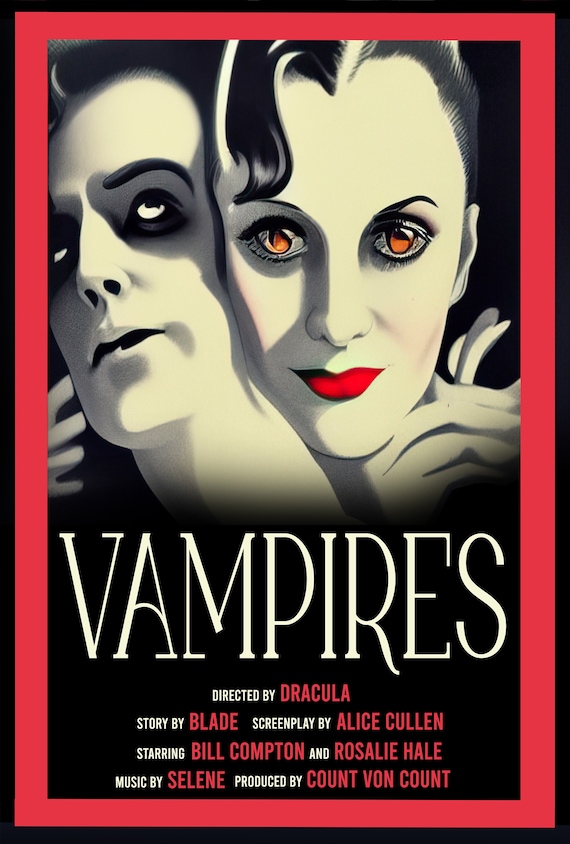 Printable Vintage-inspired Vampires Poster - Etsy