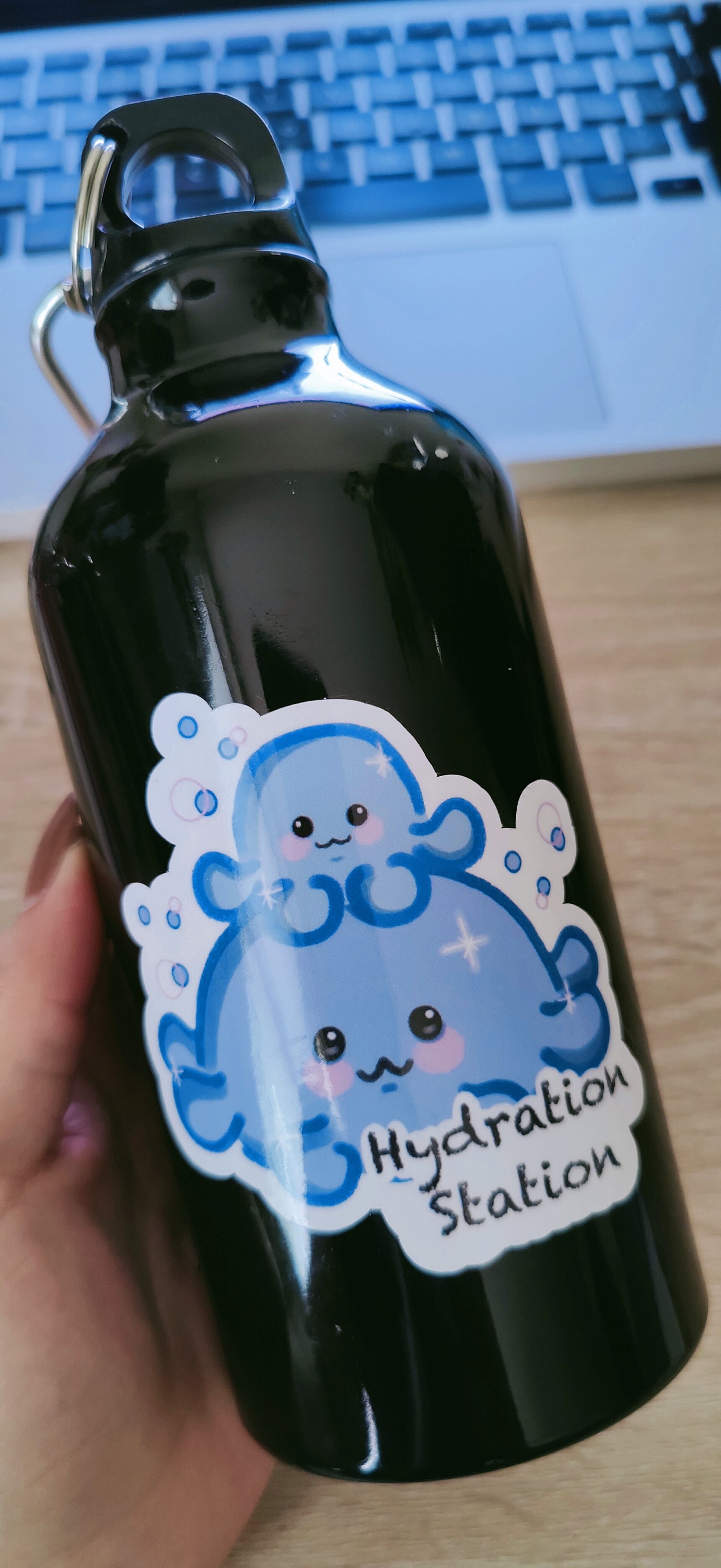 Hydration Octopus Sticker Hydrate Reminder Sticker Holographic Vinyl ...