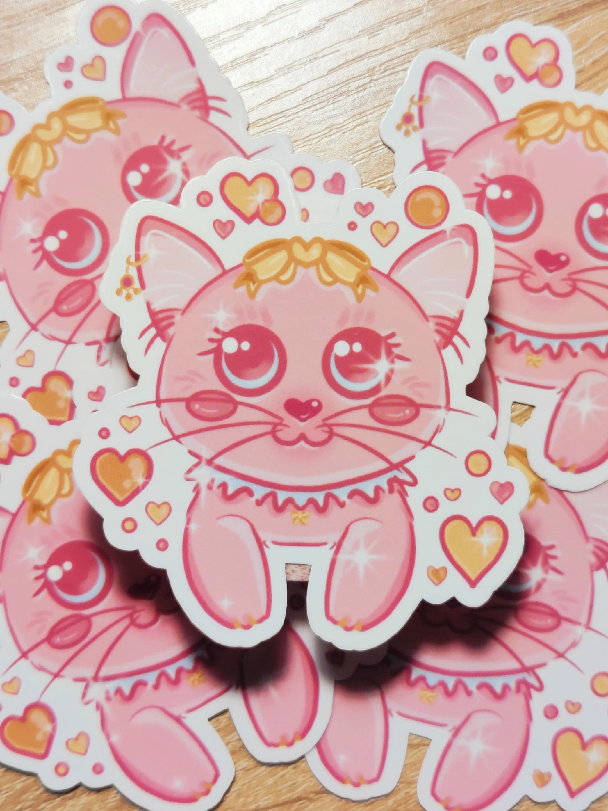 Pastel Chibi Cat Sticker Kawaii Cat Sticker Aesthetic Sticker Kittycore ...