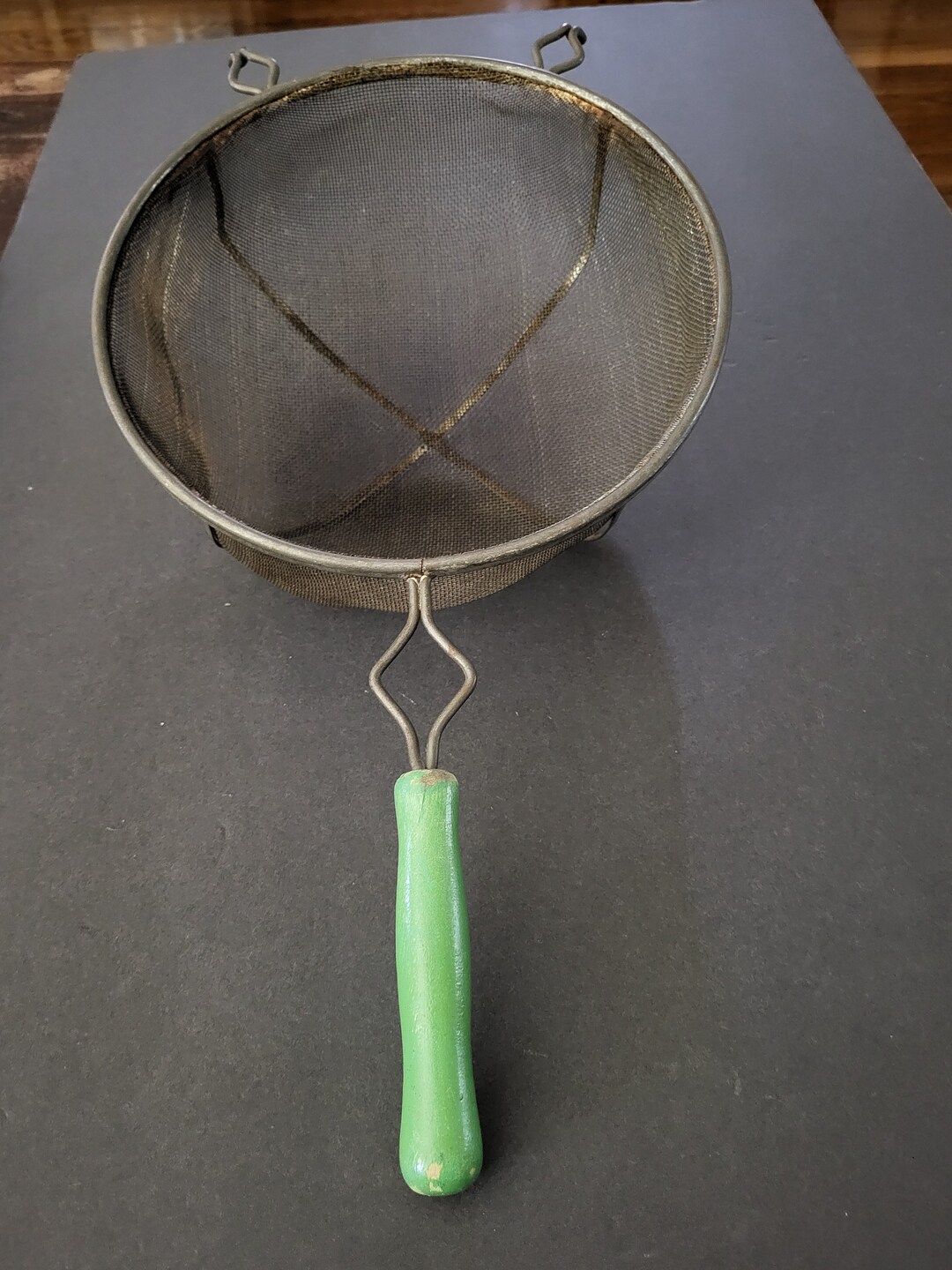Large Strainer With Wood Handle - Etsy