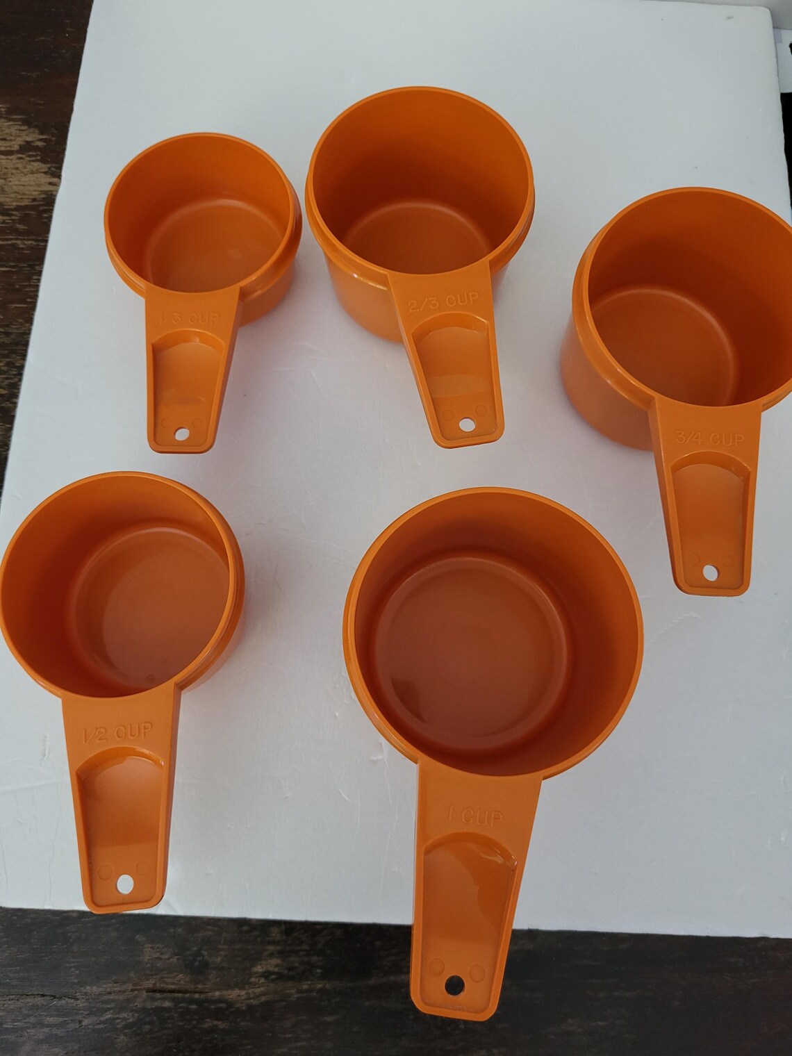 Five Vintage Orange Tupperware Measuring Cups - Etsy