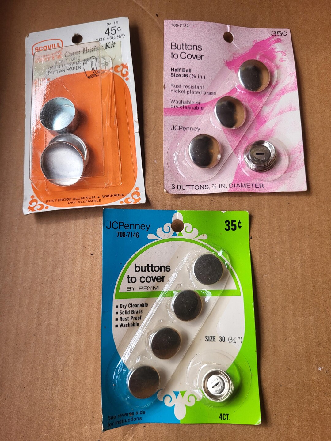 Vintage Button Covers: YOU CHOOSE - Etsy