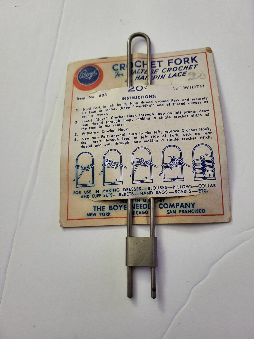 Vintage Boye Crochet Fork - Etsy