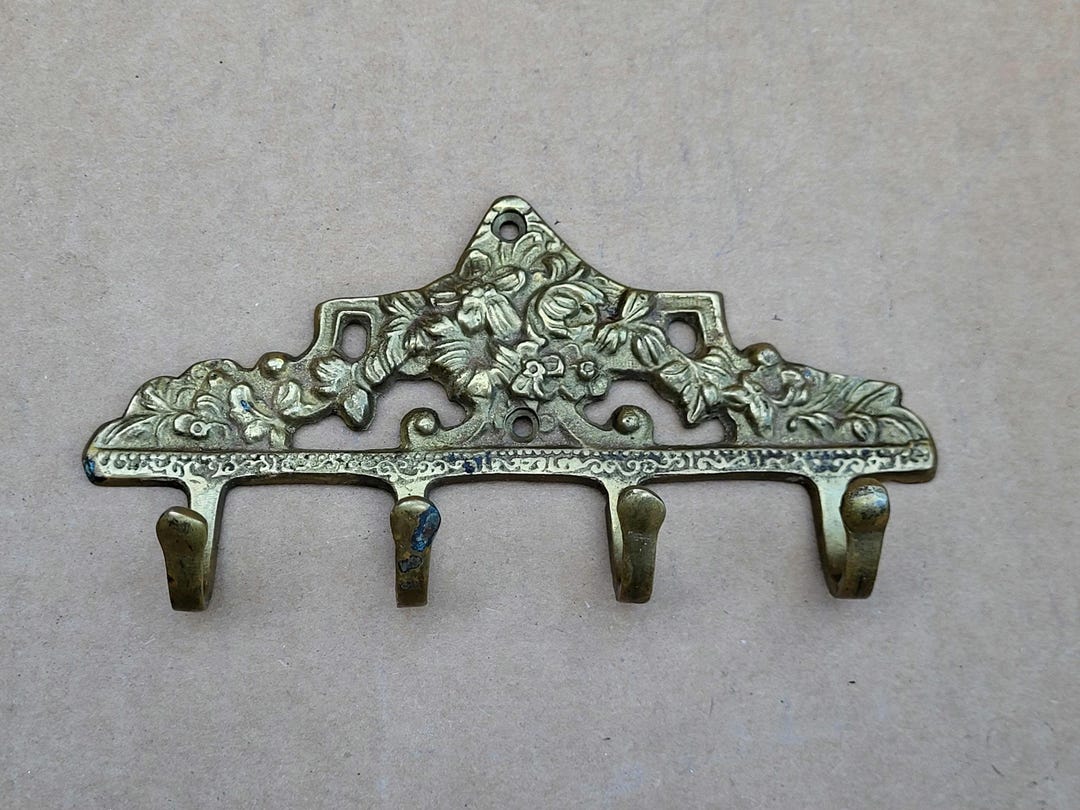 Metal Wall Decor With 4 Hooks - Etsy