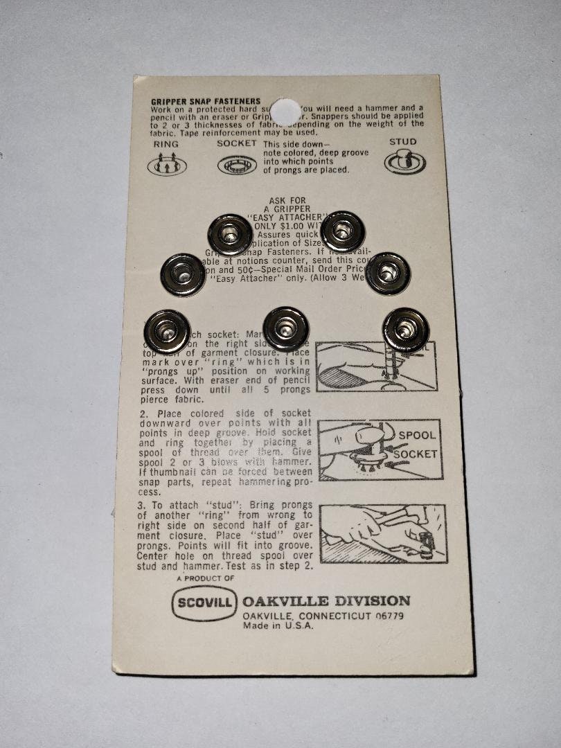 Vintage Scovill Snap Fasteners - Etsy