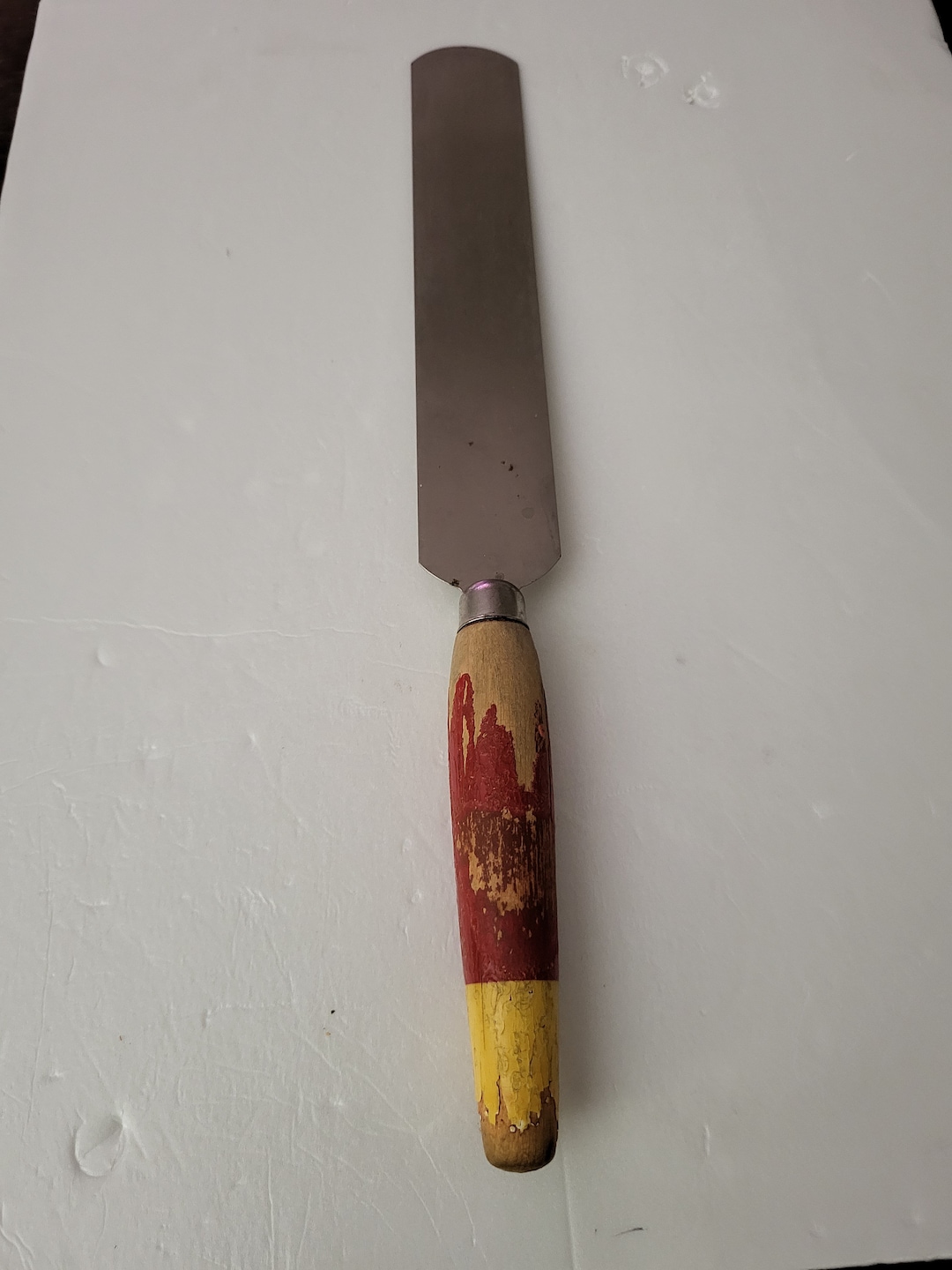 Vintage Long Spatula With Wood Handle - Etsy