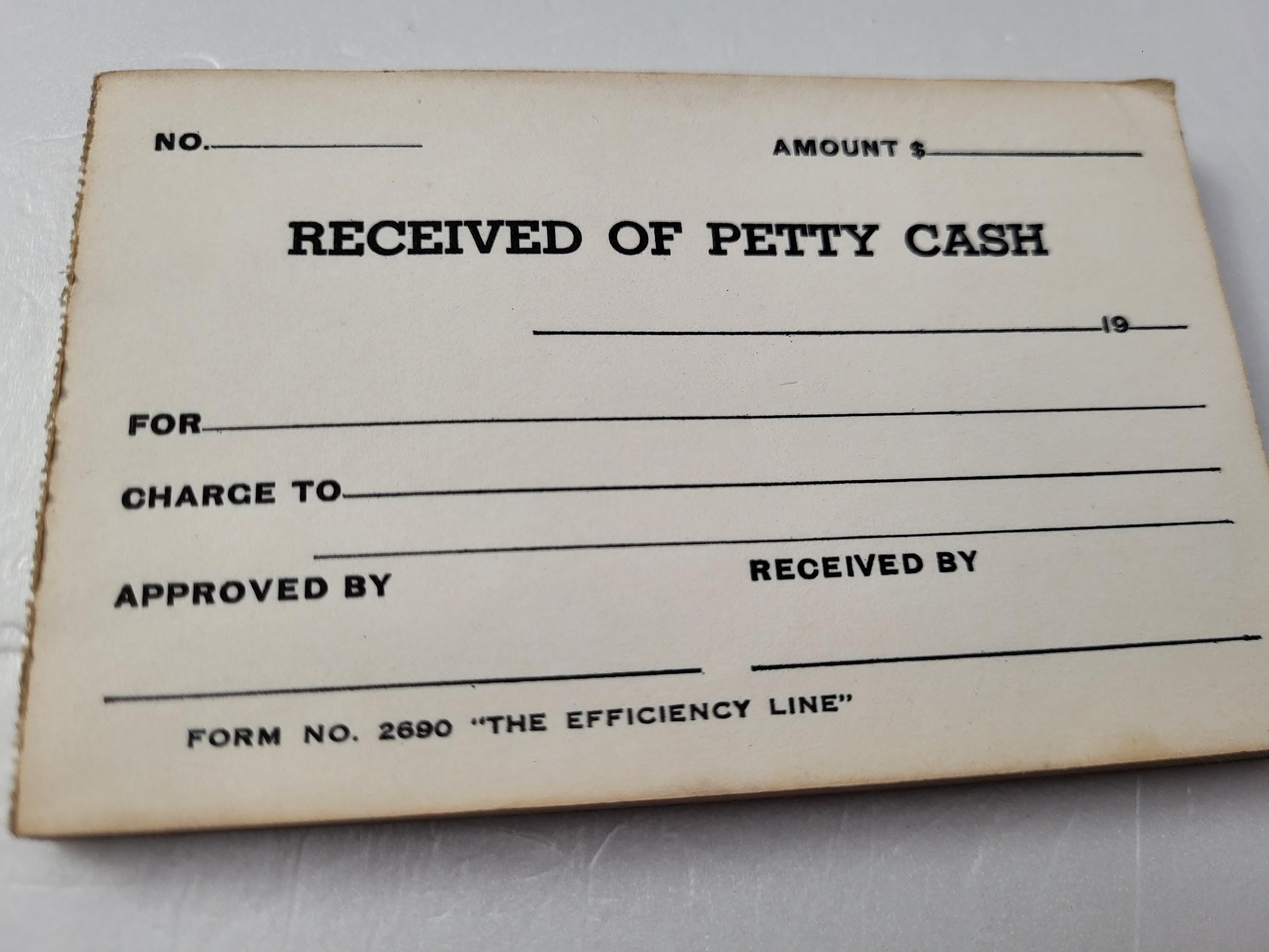 Vintage Petty Cash Receipts - Etsy