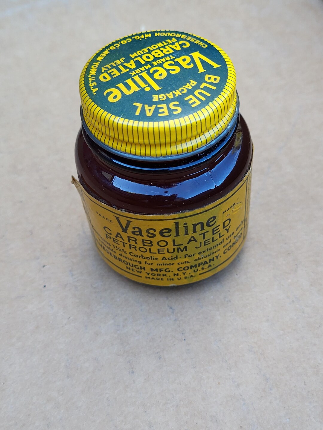 Vintage Vaseline Jar - Etsy