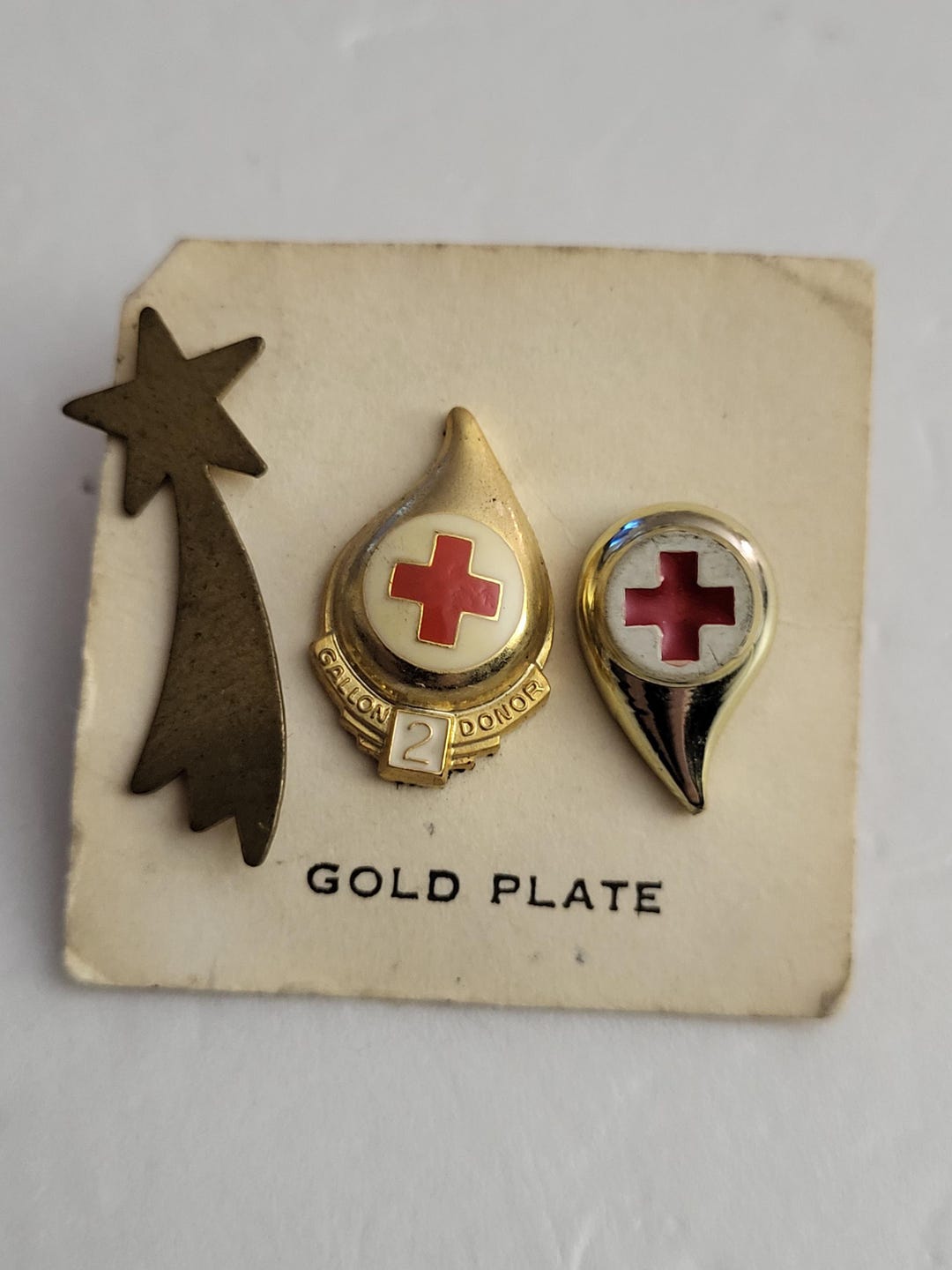 Vintage Red Cross Pins - Etsy