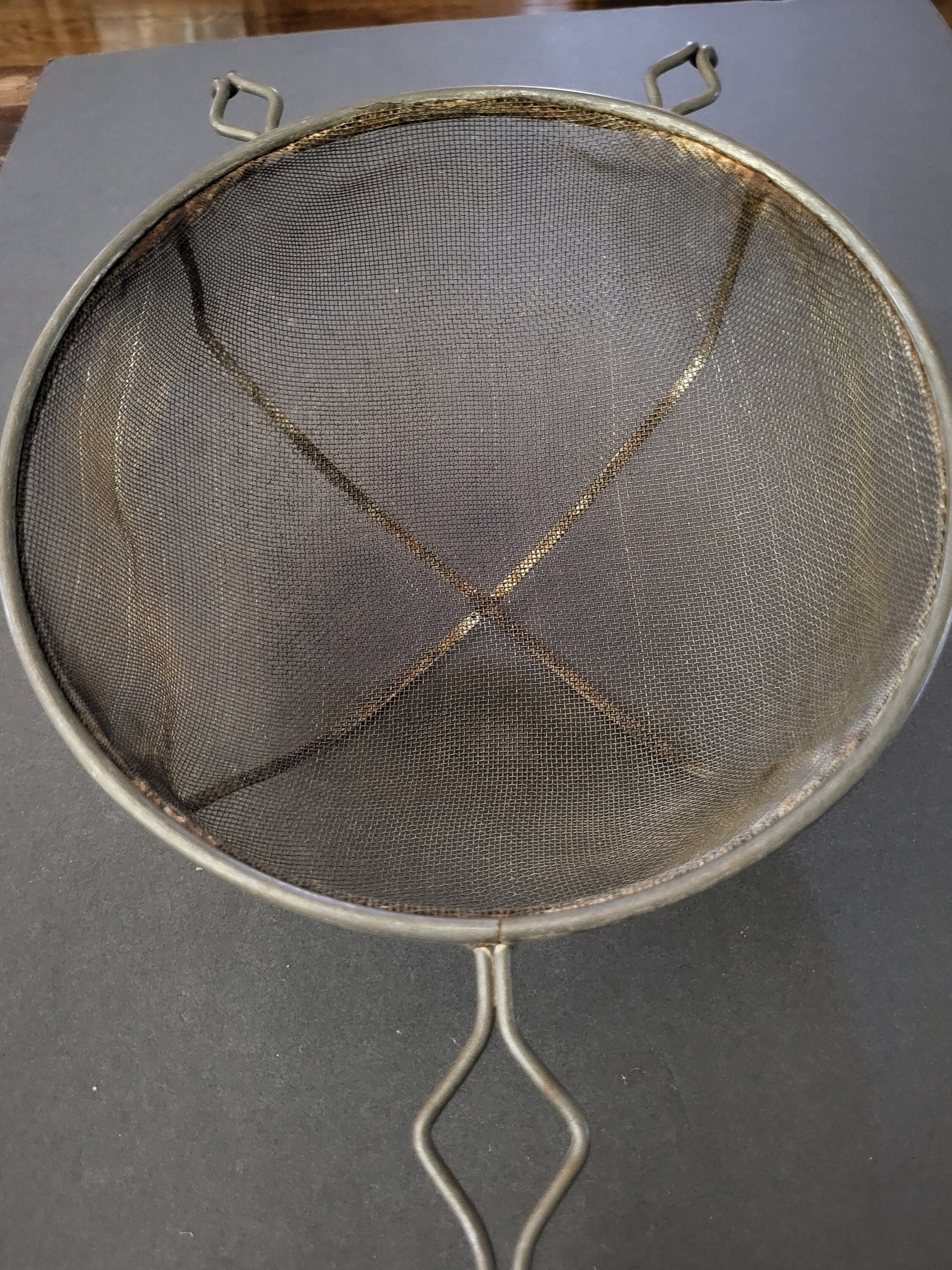 Large Strainer With Wood Handle - Etsy