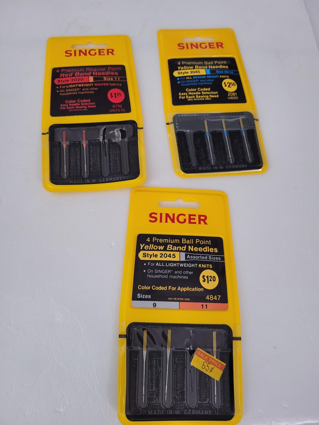 Singer Sewing Machines Needles Assorted Lot Partial Packages - Etsy