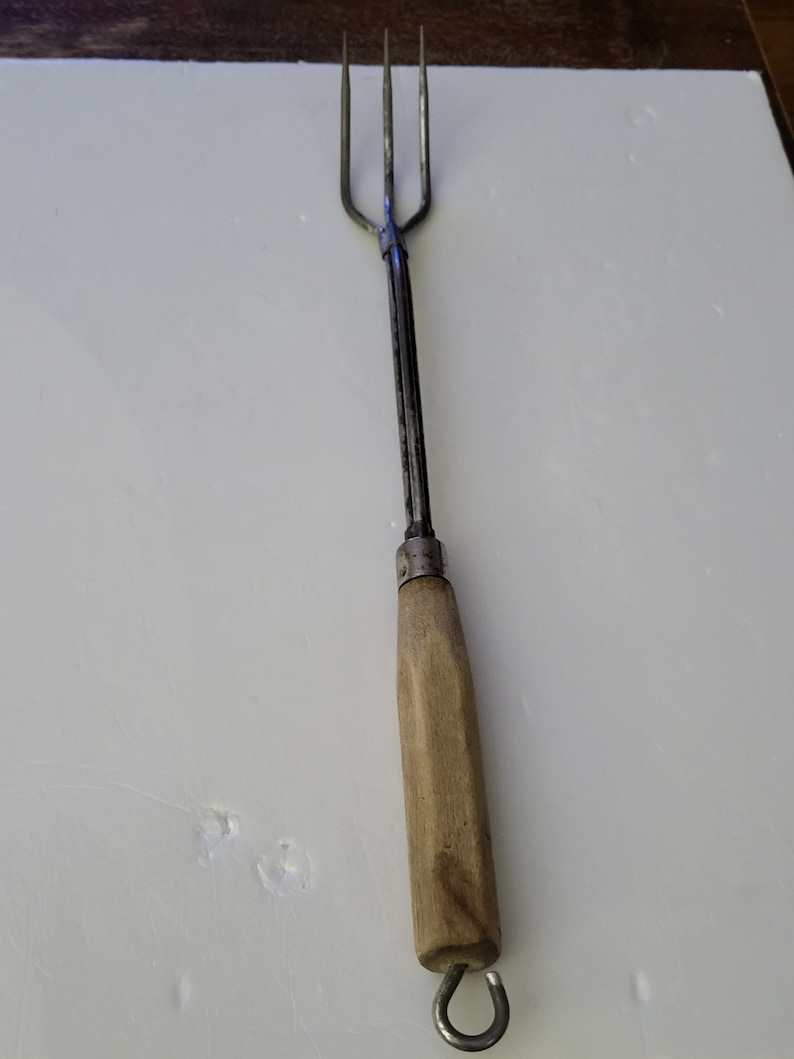 Long Fork With a Wood Handle - Etsy