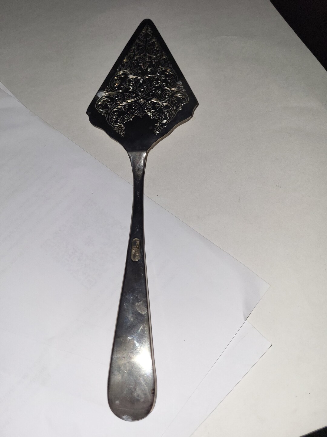 Silverplate Cake or Pie Server Marked Italy - Etsy